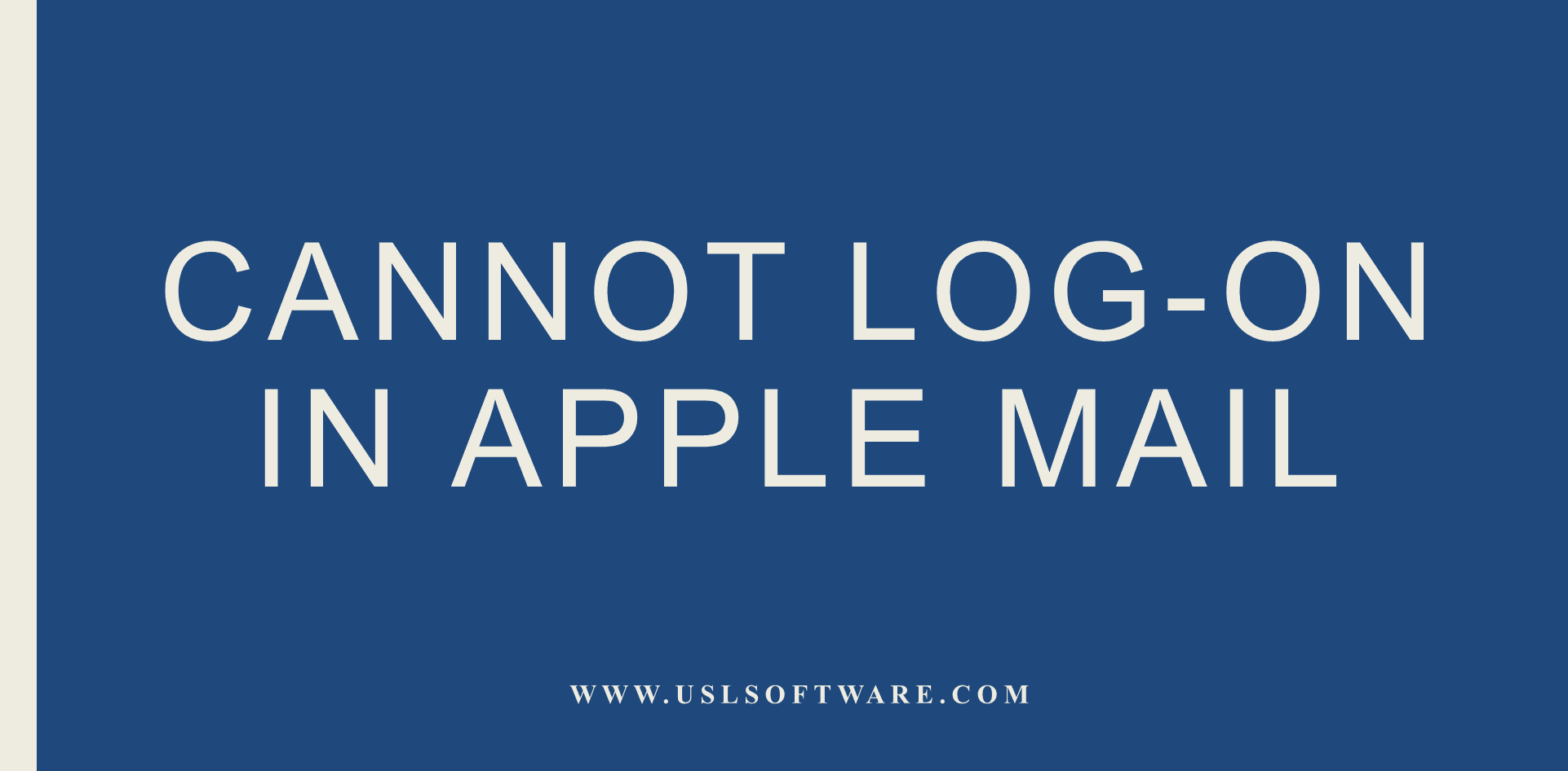 If You Cannot Log-on in Apple Mail client, Follow These Steps ...