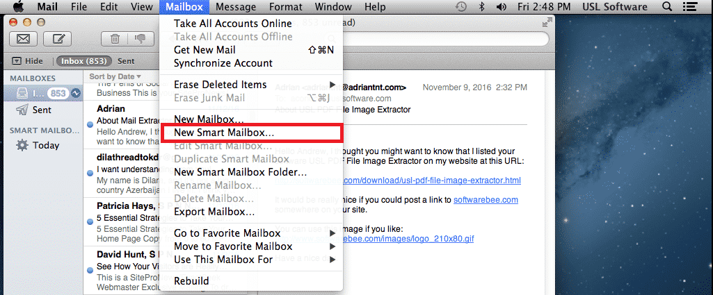 What is Smart Mailbox in Apple Mail and How to Use it? « USLSoftware®